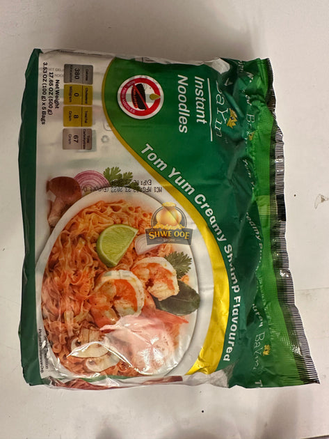 Bayin Tom Yum Creamy Shrimp Flavoured Instant Noodles - ဘုရင်တံဆိပ် "ပ ...